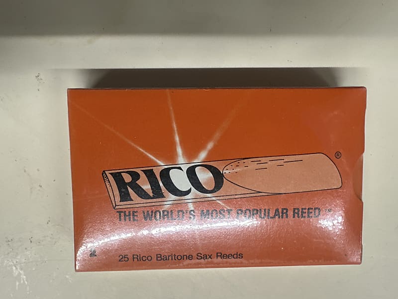 Rico Baritone Saxophone strength 2 Reeds Orange vintage | Reverb