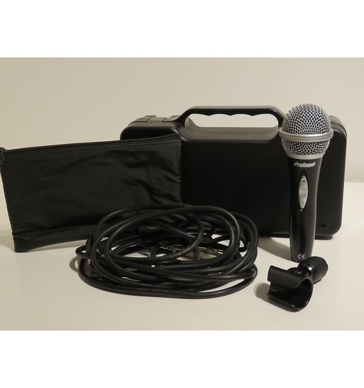 Prosound Switched Vocal Microphone with Pouch, Clip, Cable | Reverb