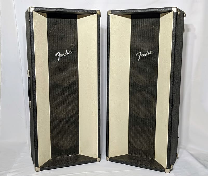 Pair 1960s Fender Sound Column 4-8 Speakers (for PA100) | Reverb
