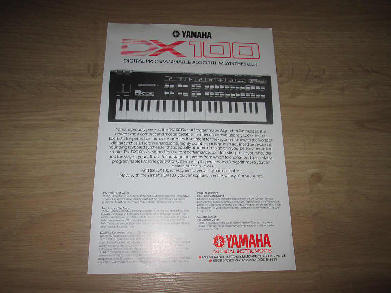 Yamaha DX-27/100 Vintage Synthesizer Brochure - Original | Reverb