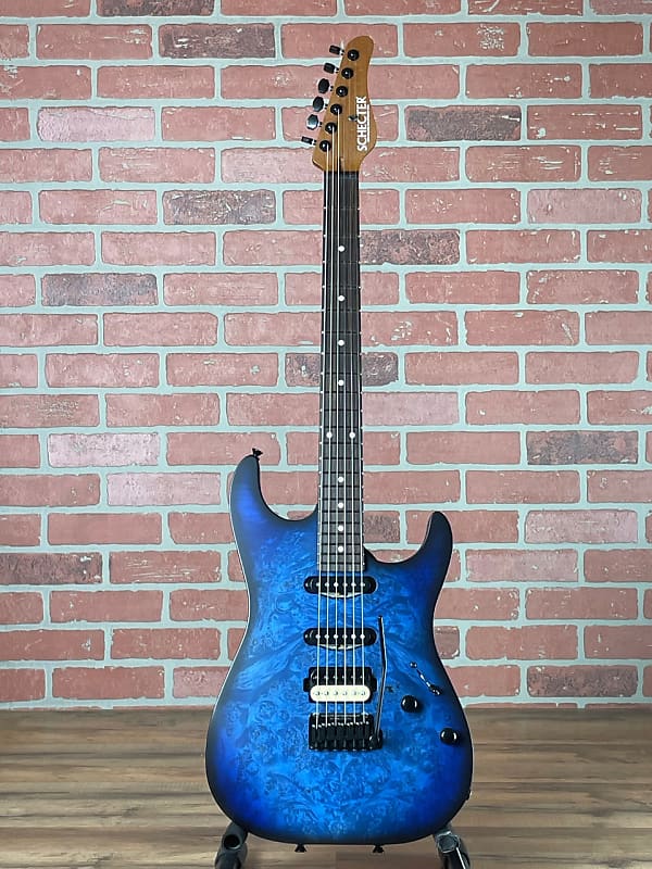 Schecter USA Sunset Custom-II HSS Electric Guitar - Ocean | Reverb