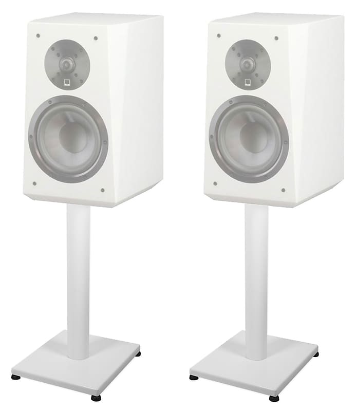 Pair 21” Steel White Speaker Stands For SVS Ultra Bookshelf | Reverb