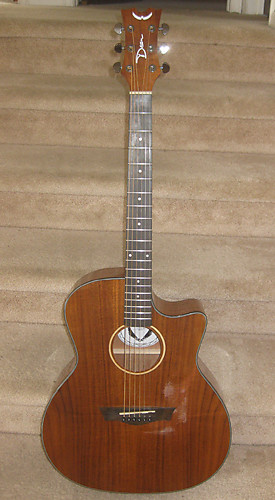 Dean AXE Koa top Electric-Acoustic Cutaway Guitar | Reverb