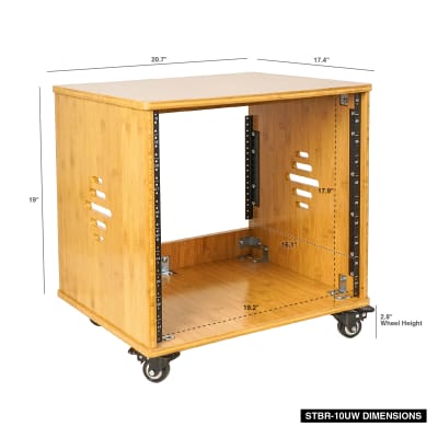 Sound Town Sound Town DIY 10U Solid Bamboo Studio Rack - 16" | Reverb