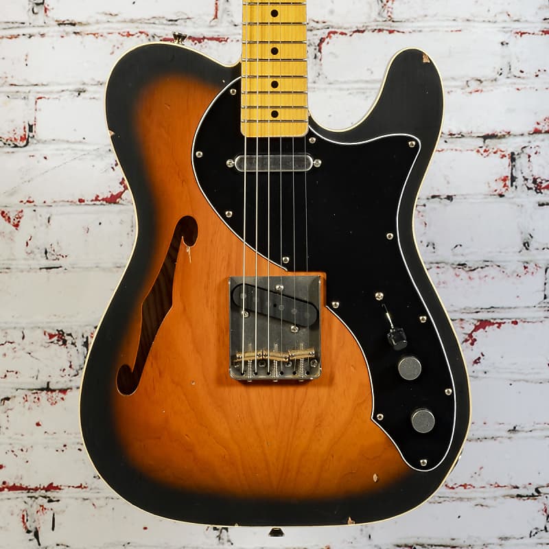 Nash Guitar T-69 Thinline Ash, 2 Tone Burst, Double Bound | Reverb