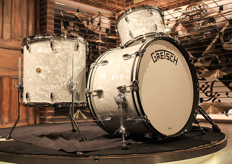 Gretsch Broadkaster 3-pieces 60's Marine Pearl Drum Set - | Reverb