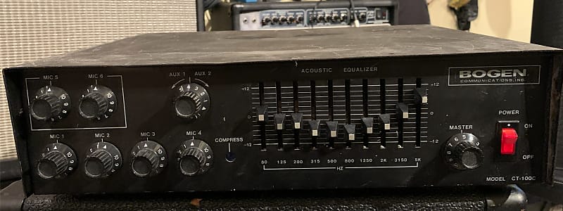 Bogen CT 100C PA amp amplifier mixer 6 channel | Reverb