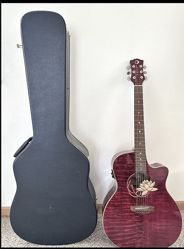 Luna Luna Guitars Lotus Quilted Maple Acoustic-Electric | Reverb