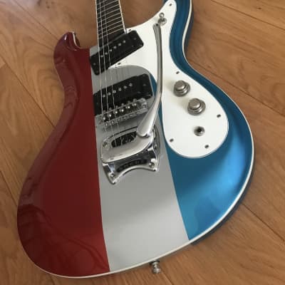 Hallmark 60 Custom RSB Red Silver Blue Prototype Mosrite | Reverb