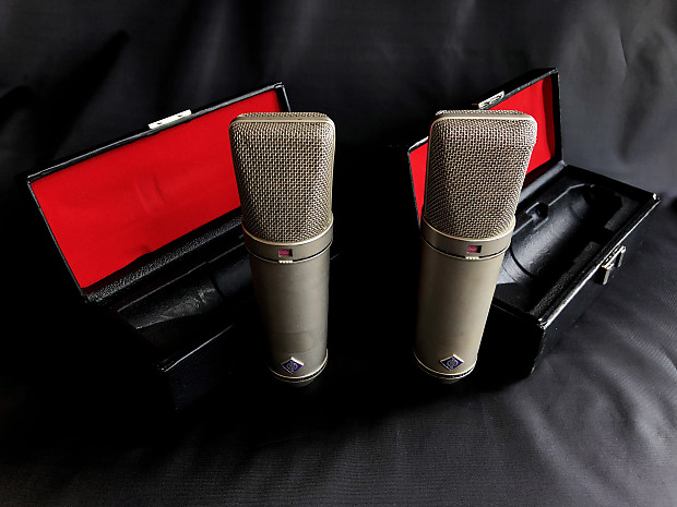 1975 Vintage Neumann U87`s Matched Stereo Pair with Original | Reverb