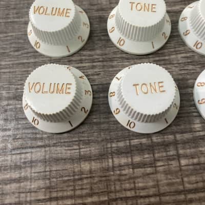 Fender 12 tone volume knobs stratocaster 2023 - White | Reverb