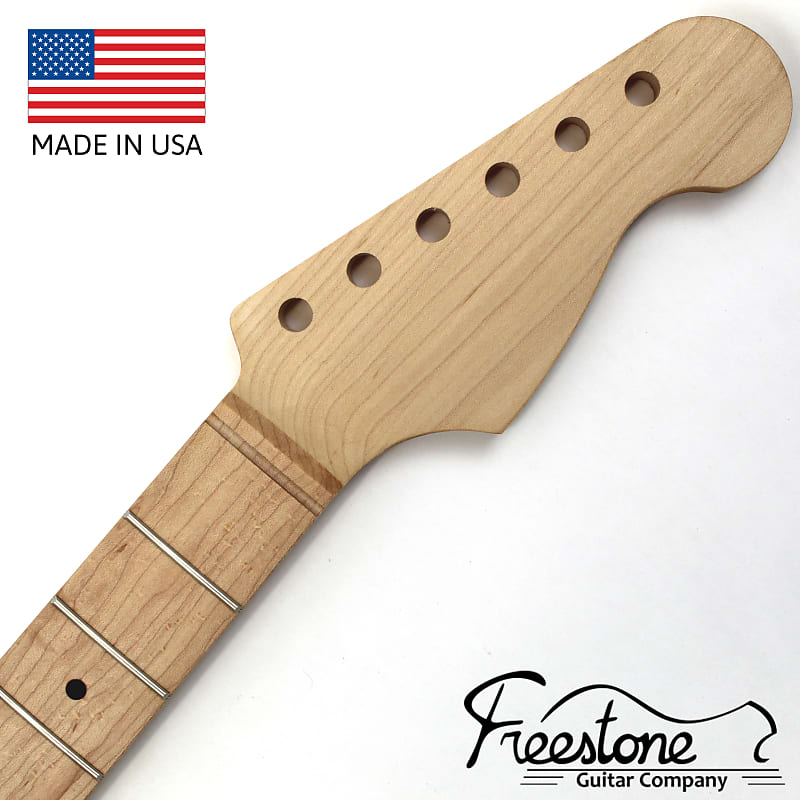 Guitar Neck - 3a Birdseye Maple on Maple - 24.75" Conversion | Reverb