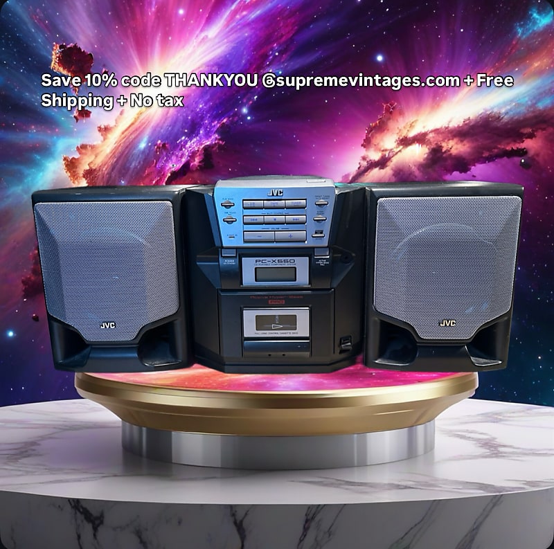 JVC PC-X550BK Vintage Boombox Powerful Comes With Power Chord | Reverb