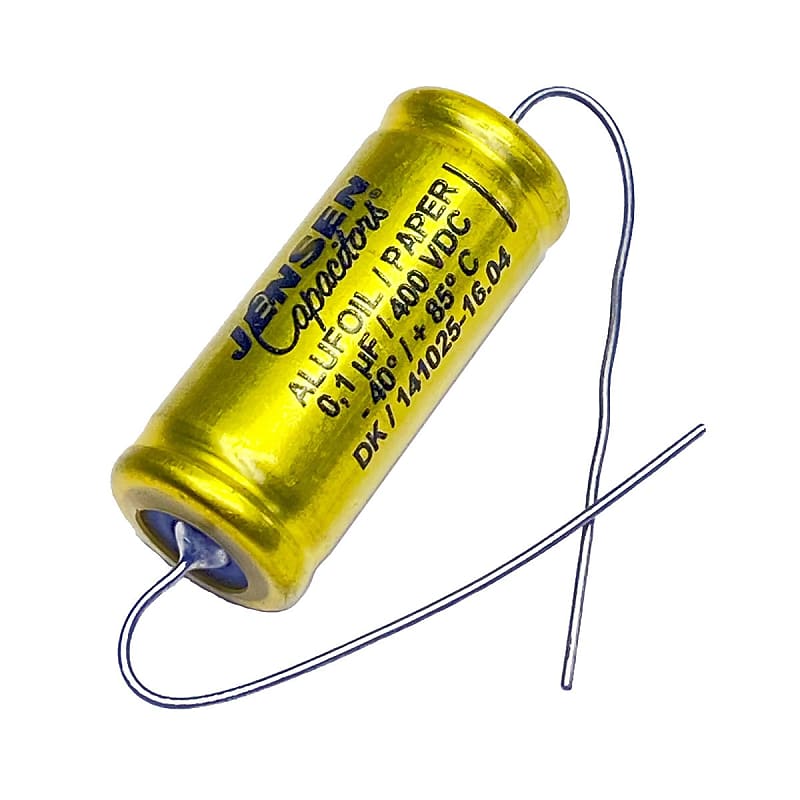 Jensen Aluminum Foil Paper In Oil Guitar Cap .1 uF Capacitor | Reverb