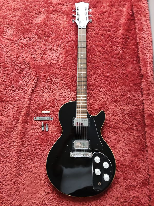 Cort (unknown) LP Thinline 1970s - Gloss black | Reverb