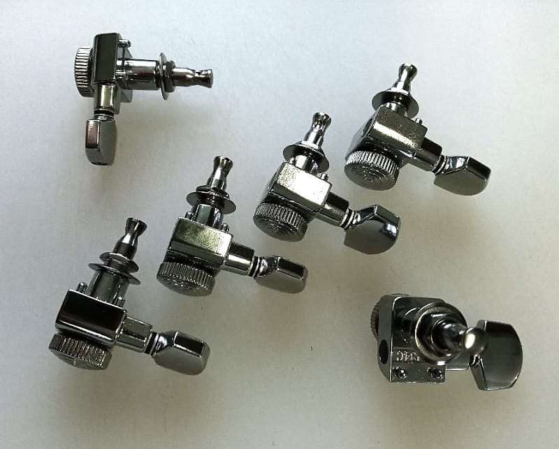 Import Chrome 6 Inline 2 Pin Guitar Locking Machine Heads | Reverb