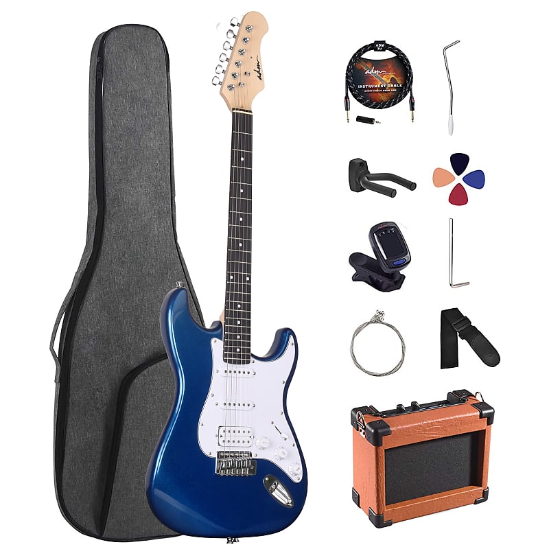 ADM Electric Guitar Beginner Kit 39 Inch Full Size Guitar | Reverb