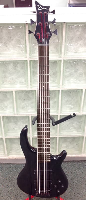 DEAN Edge 6 String Bass Guitar - Black | Reverb