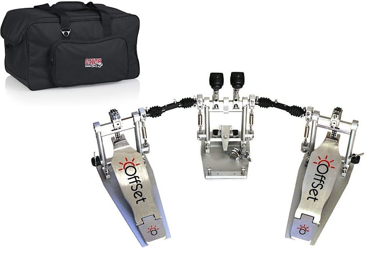 OffSet® Eclipse Double Bass Drum Pedals/Carrying Case/Chain | Reverb