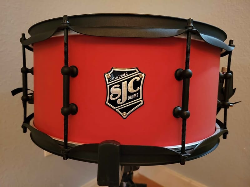 SJC Pathfinder 14x6.5 snare drum in Fresno Red | Reverb