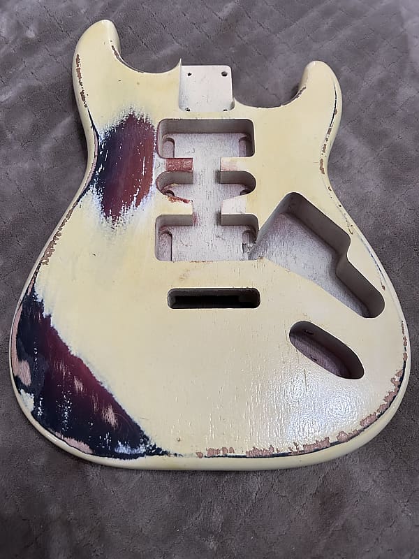 Stratocaster Body Heavy Relic Blonde over Sunburst | Reverb
