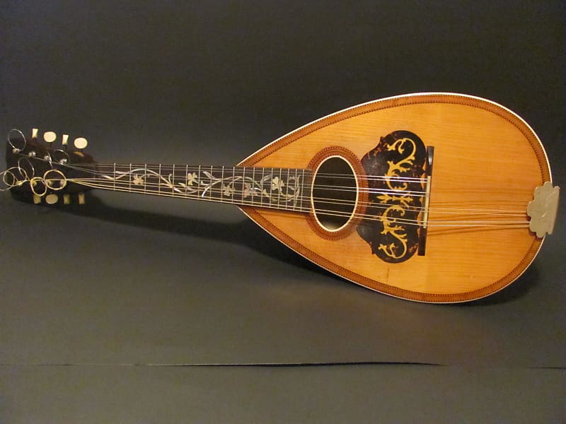 Antique Mandolin Bowl Back Bowlback Fancy MOP Inlaid | Reverb