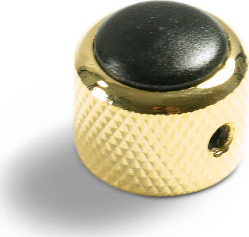 Q-Parts Knobs With Ebony Inlay - Dome Gold | Reverb