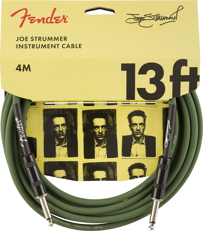 Fender Joe Strummer Dab Green Instrument Cable - 13ft | Reverb