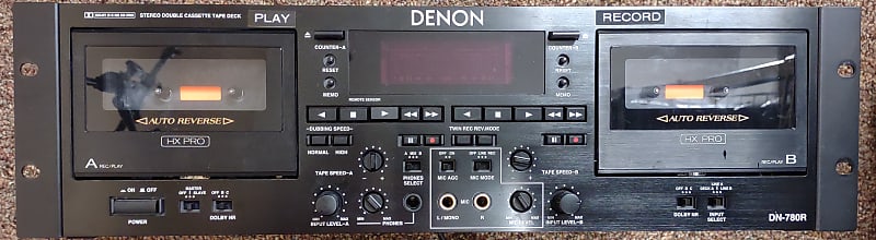 Denon Stereo dual cassette tape deck DN-780R - Black | Reverb