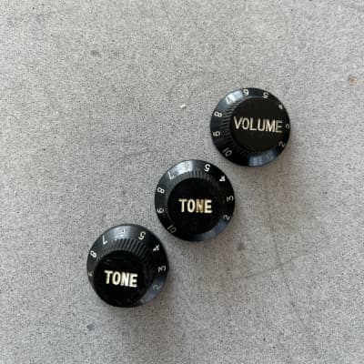 Guitar Tech Control Knobs ~ Black/Silver | Reverb UK