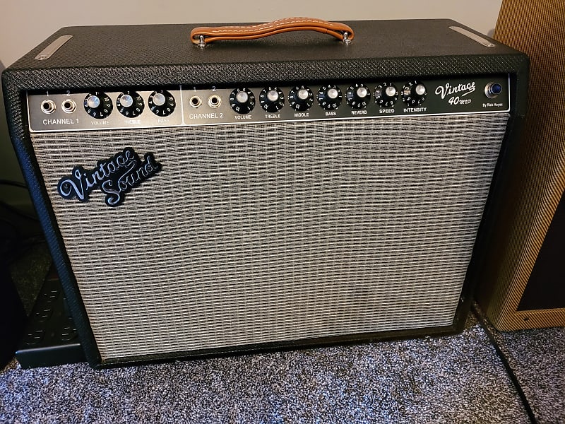 Vintage Sound Deluxe reverb cabinet 2019 - Black tweed | Reverb