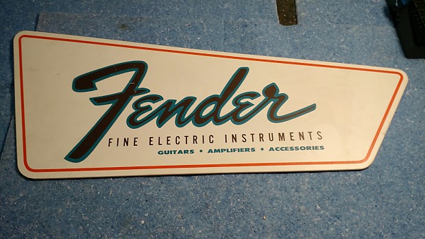 Fender Stand Logo Sign 1960s | Reverb