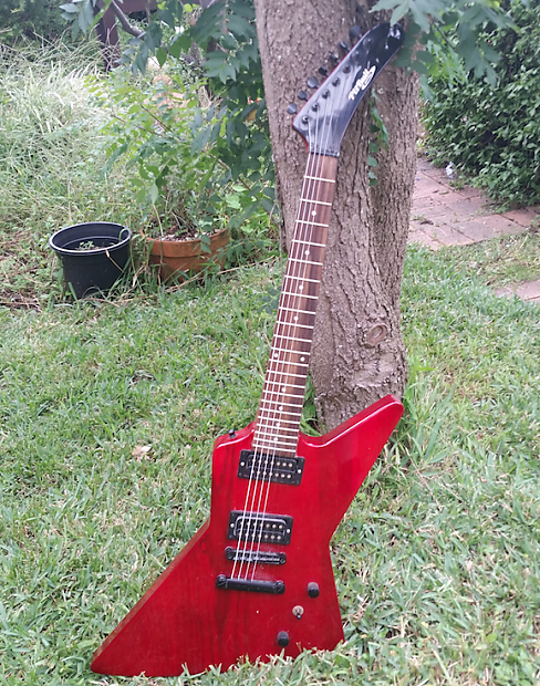 Pitbull 7 string explorer guitar | Reverb