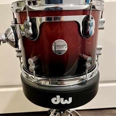 PDP Pacific Drum Concept Maple 9"x12" Rack Tom - Red To Black | Reverb