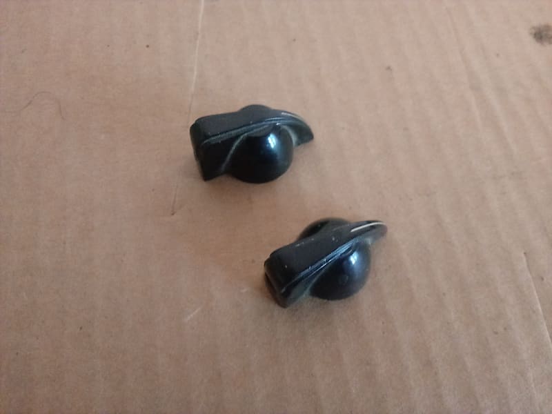 2 vintage chicken head knobs with set screw 1950s black | Reverb