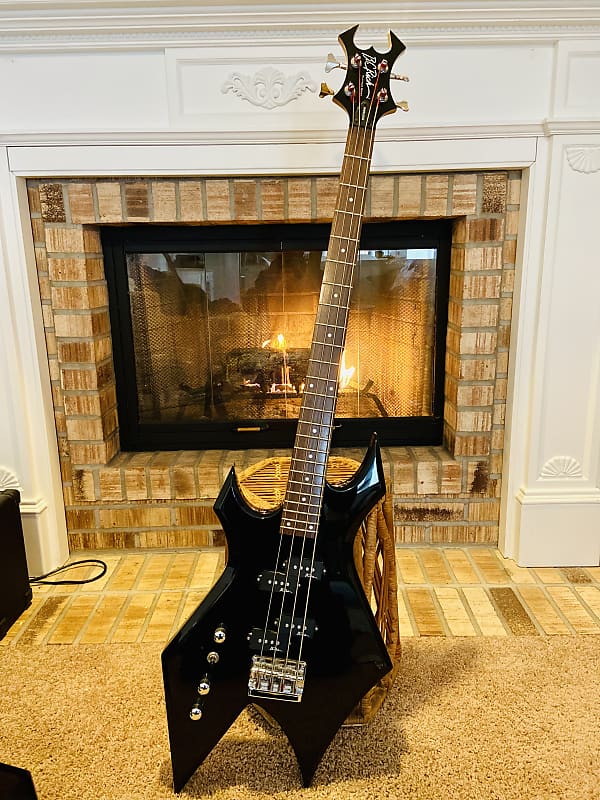 B.C. Rich NJ Platinum Series Warlock Bass 2003 - Black | Reverb