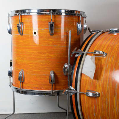 1960s Ludwig "Super Classic" Mod Orange Drum Set | Reverb
