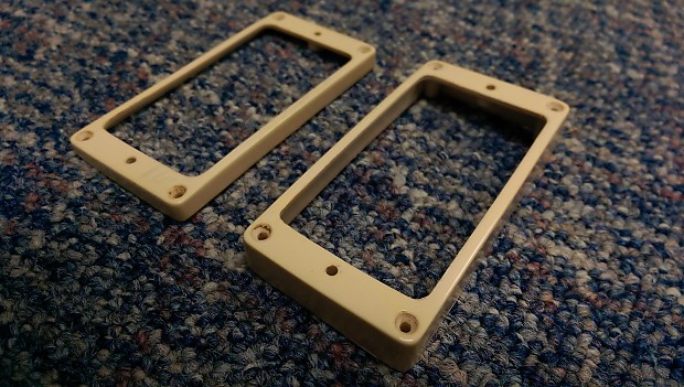 Bartlett M69 humbucker pickup rings cream for Gibson Les Paul | Reverb