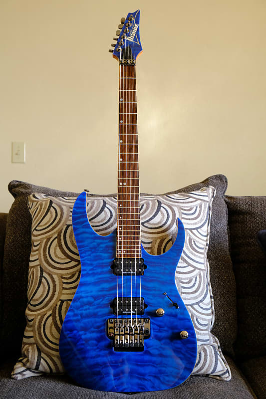Ibanez Premium RG920QMZ 2016 Cobalt Blue RG 920 Electric | Reverb