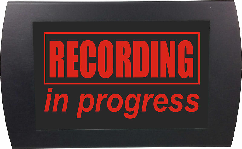 AMERICAN RECORDER - "RECORDING IN PROGRESS" LED Lighted Sign | Reverb