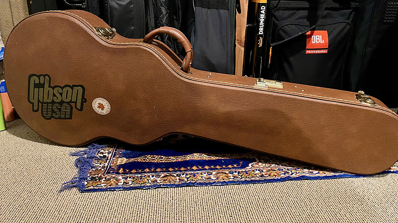 Original Gibson Les Paul brown Case pink plush | Reverb