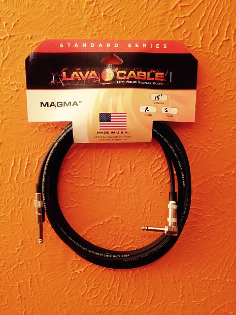 New - Lava Cable Magma 15' Straight-to-Right Angle Instrument | Reverb