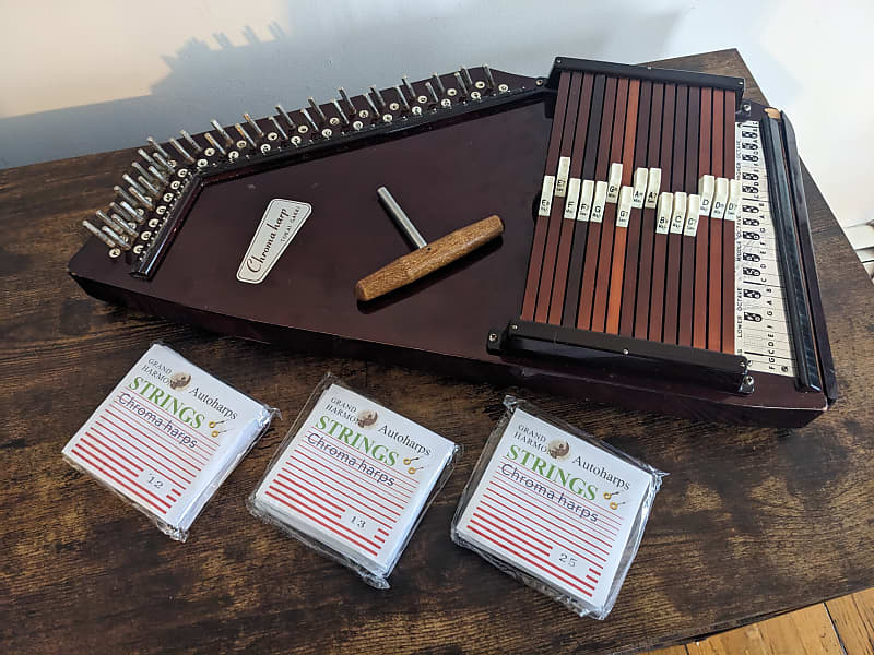 Tokai Gakki Maroon Chromaharp w Soft Case & Tuner - Unique | Reverb