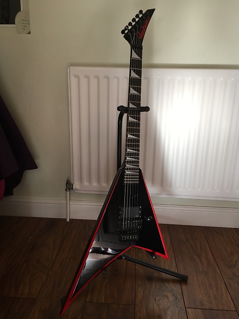 Jackson RR24 Black with Red Bevels | Reverb