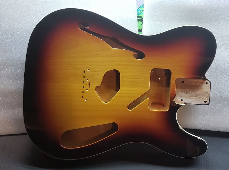 Tele Style Body 3 Tone Sunburst Double Bound | Reverb