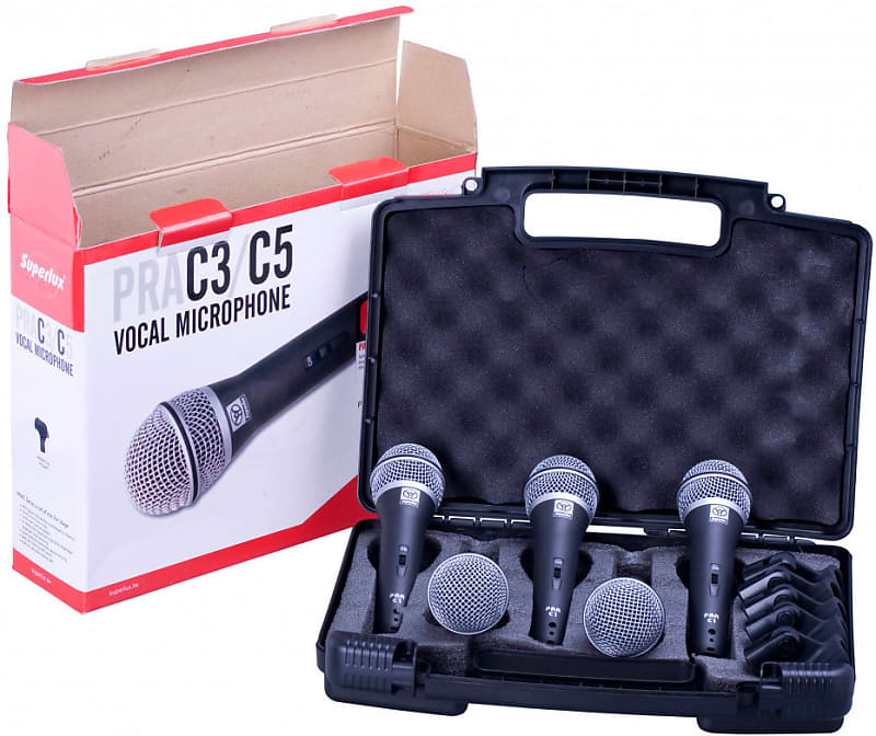 Superlux Super Cardioid Dynamic Microphone Set 5 Pack | Reverb