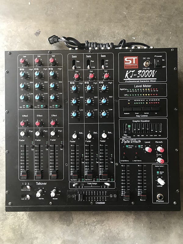 SoundTech KJ-3000V Karaoke mixer with video inputs/fading | Reverb