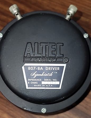 One (1) Altec 807-8A Driver with 811B Horn | Reverb