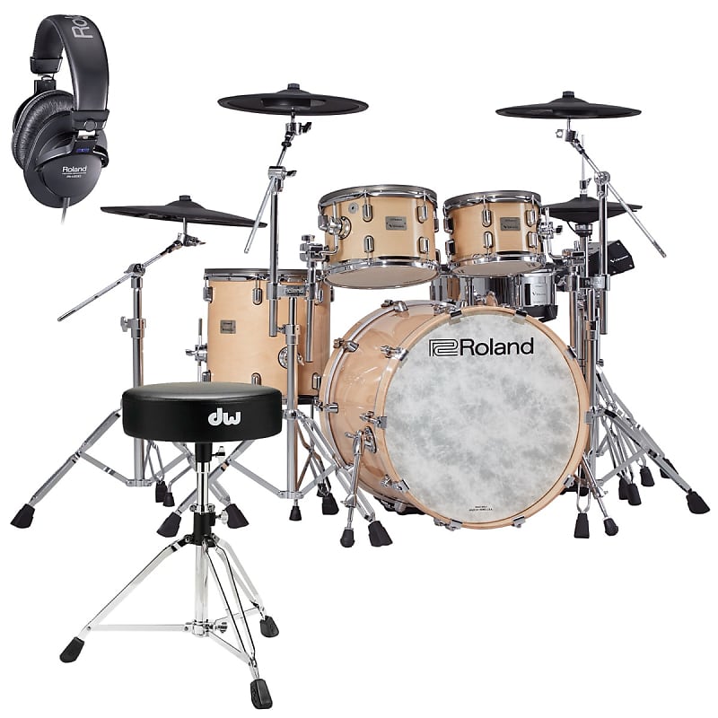 Roland VAD706 V-Drums Acoustic Design 5pc Kit - Natural BONUS | Reverb