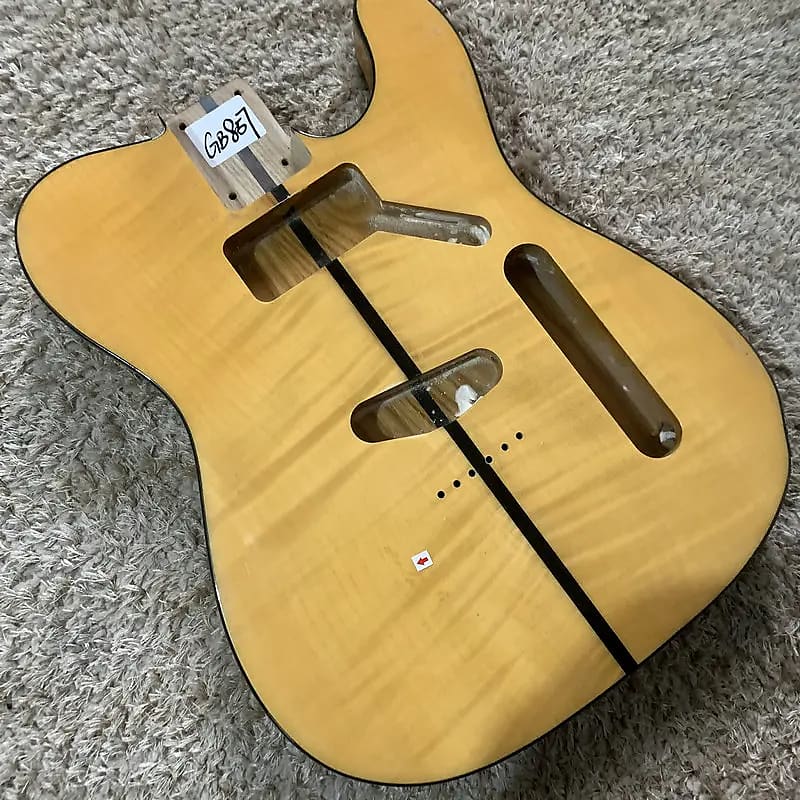 Solid Ash Wood Telecaster Tele Style Body with Maple Top | Reverb